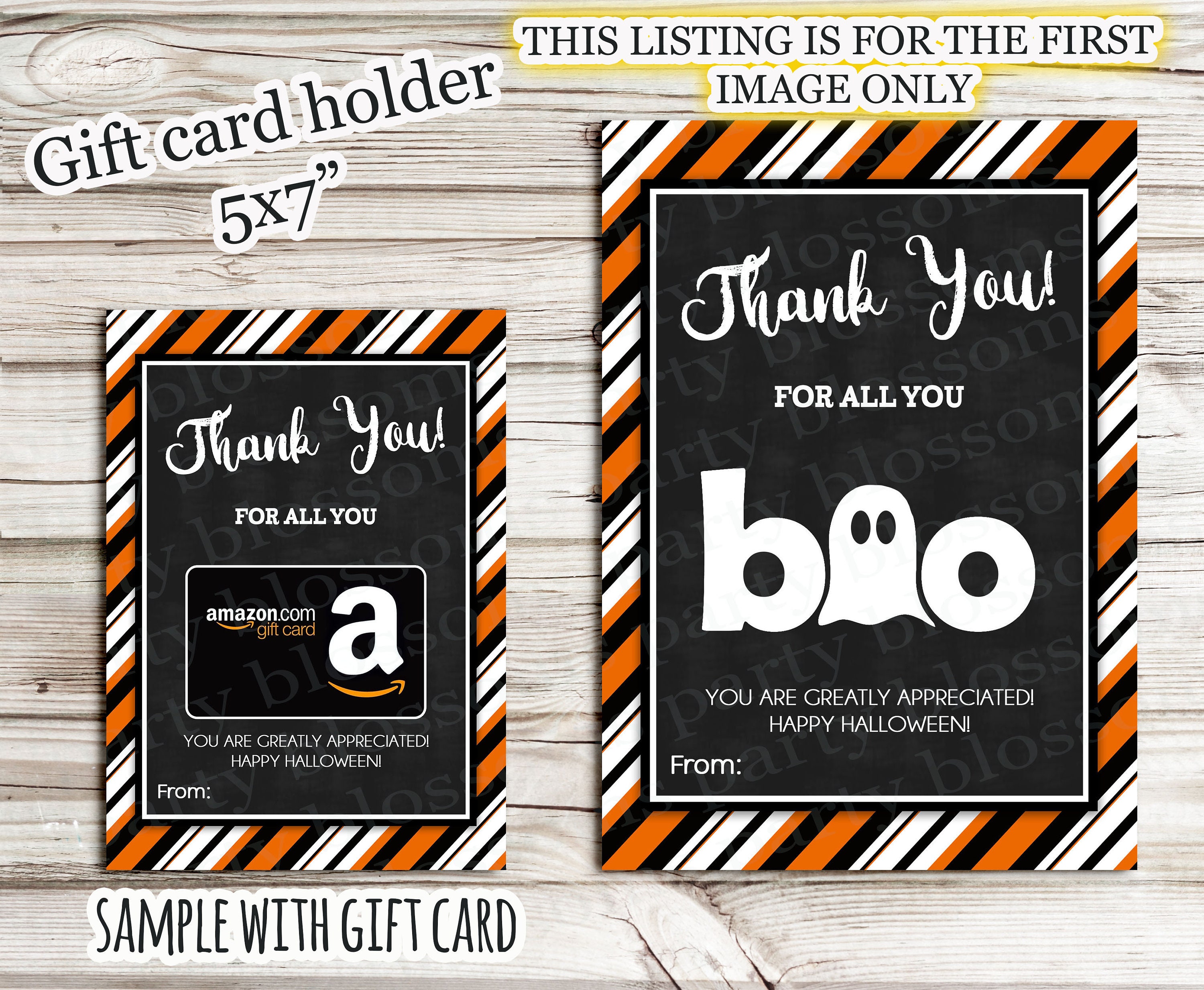INSTANT DOWNLOAD Editable Printable Halloween Gift Card Holder Frankly ...