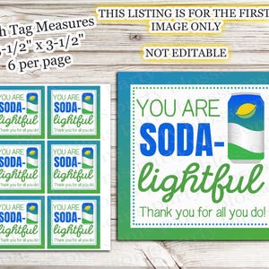 INSTANT DOWNLOAD I Soda Think You Are Amazing Thank You for All You Do ...
