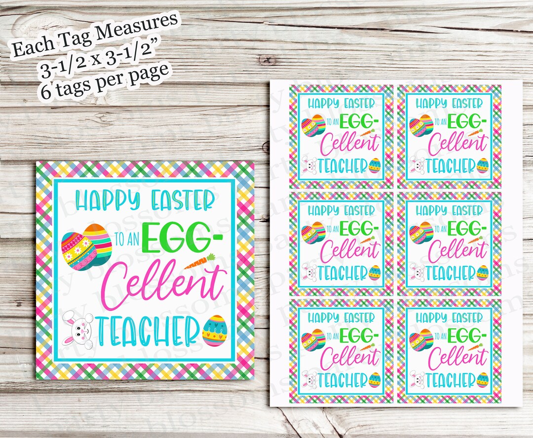 INSTANT DOWNLOAD Happy Easter to Egg-cellent Teacher Hello Easter ...