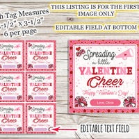 Printable Valentines Day GUMMY Bear Tag, Editable Valentines Cards for ...