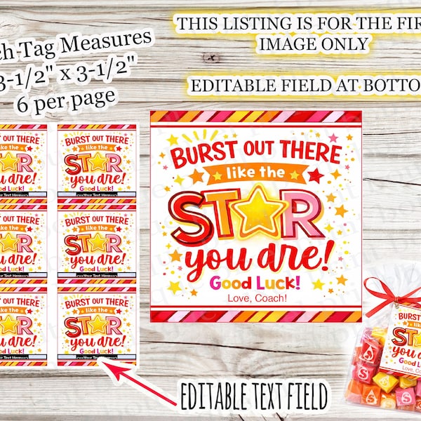 Burst Out There Tag - Etsy