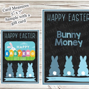INSTANT DOWNLOAD BLUE Bunny Money, Happy Easter Bunny Ears, Favorite ...