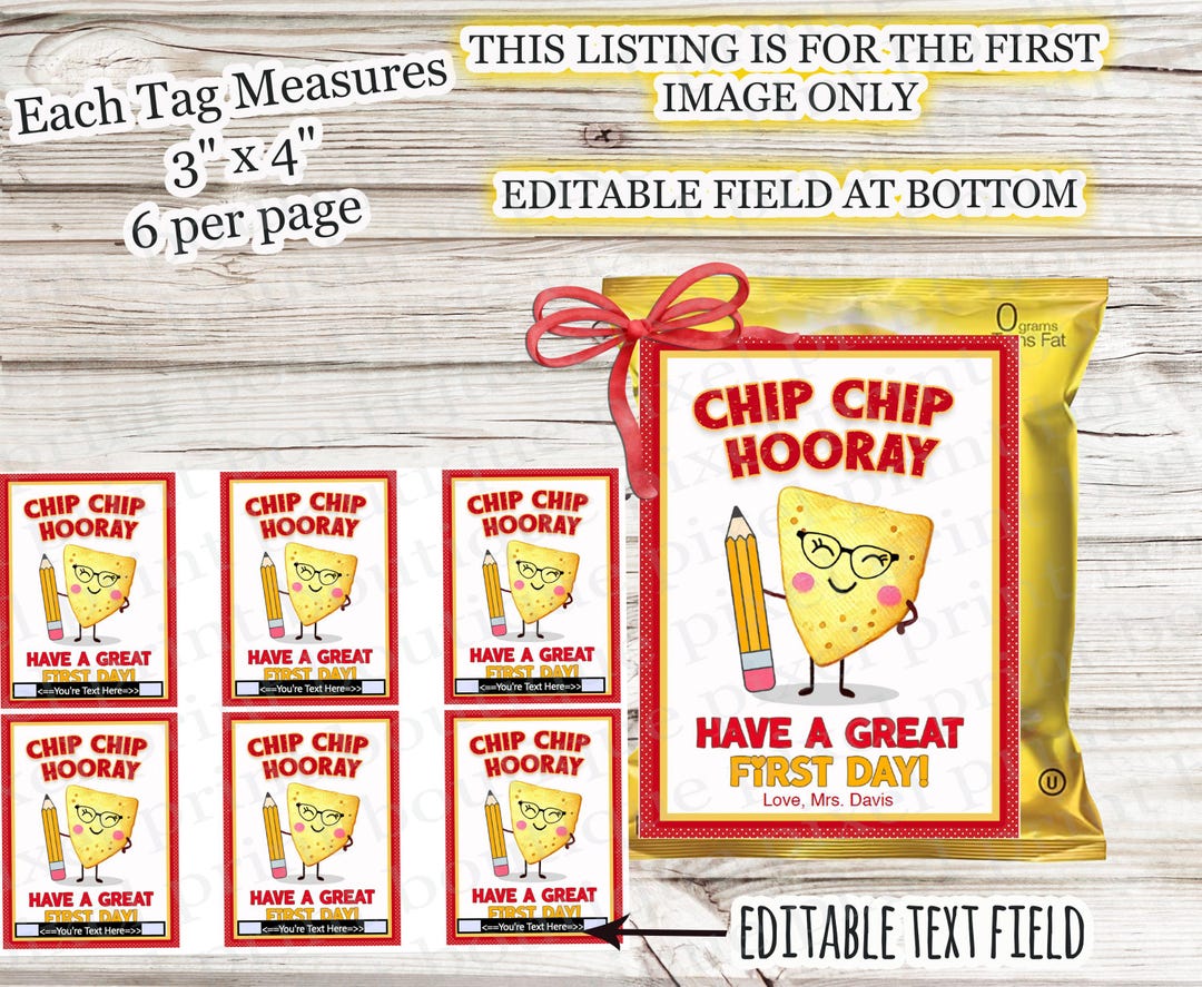 INSTANT DOWNLOAD Chip Chip Hooray Have A Great First Day Welcome Back ...
