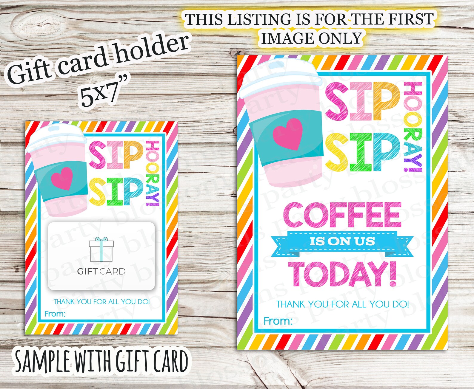 INSTANT DOWNLOAD Sip Sip Hooray Happy Valentines Day Latte Coffee Gift ...