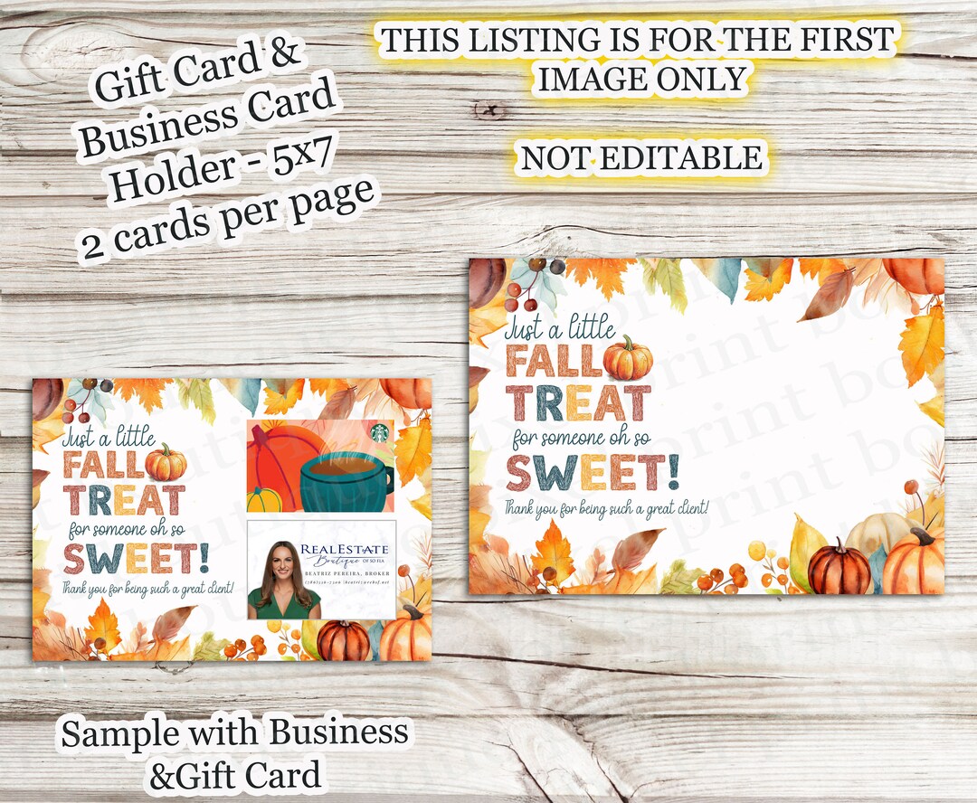 INSTANT DOWNLOAD Printable Just A Little Fall Treat for Someone Sweet ...