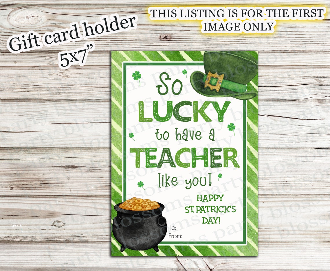 INSTANT DOWNLOAD Thanks A Lotto for All You Do St Patricks Day Gift ...