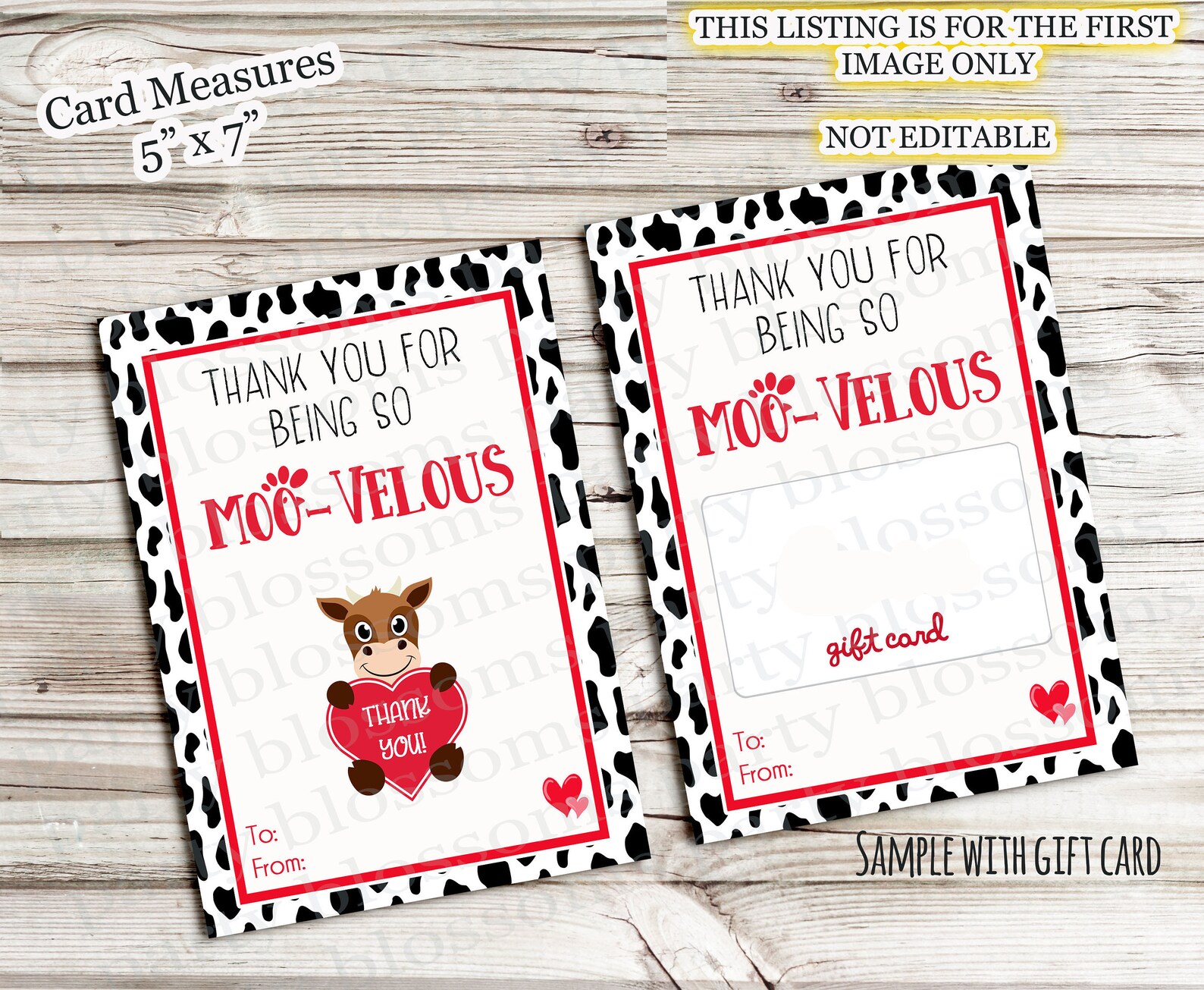 INSTANT DOWNLOAD You Are A Moo-velous Marvelous Teacher Sign Thank You ...
