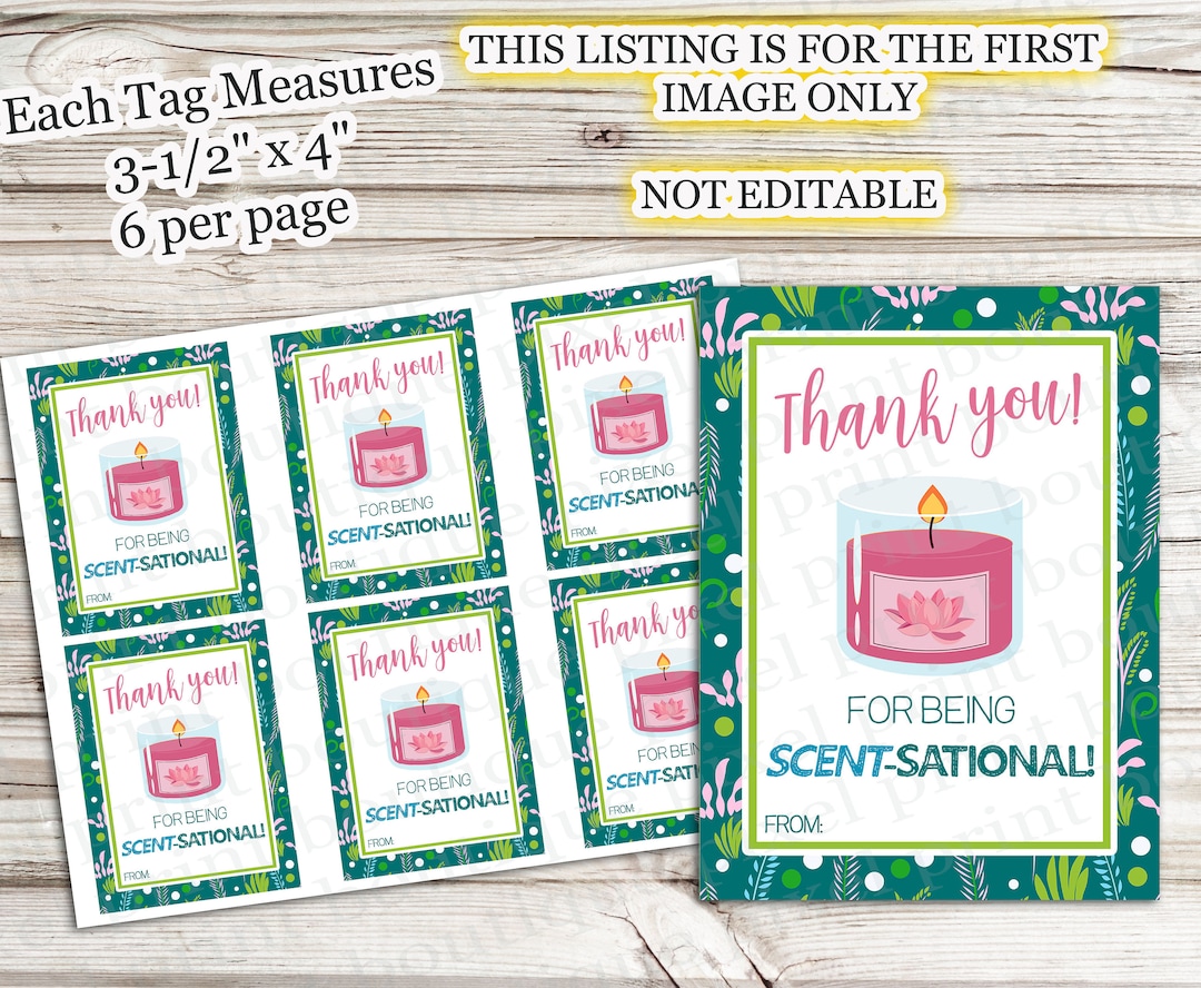 INSTANT DOWNLOAD Thank You for Being Scent-sational Sensational Thank ...