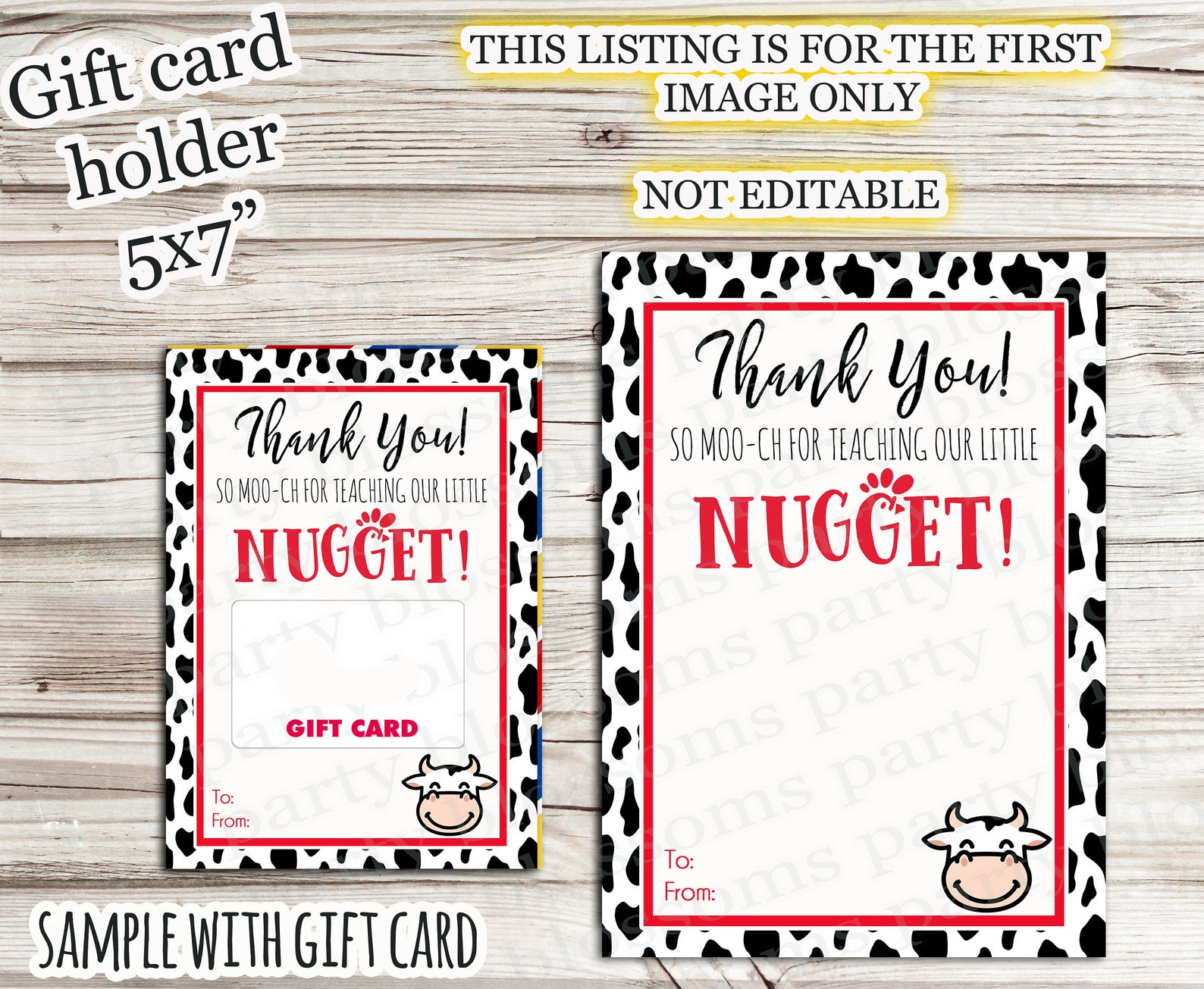 INSTANT DOWNLOAD You Are A Moo-velous Marvelous Teacher Sign Thank You ...