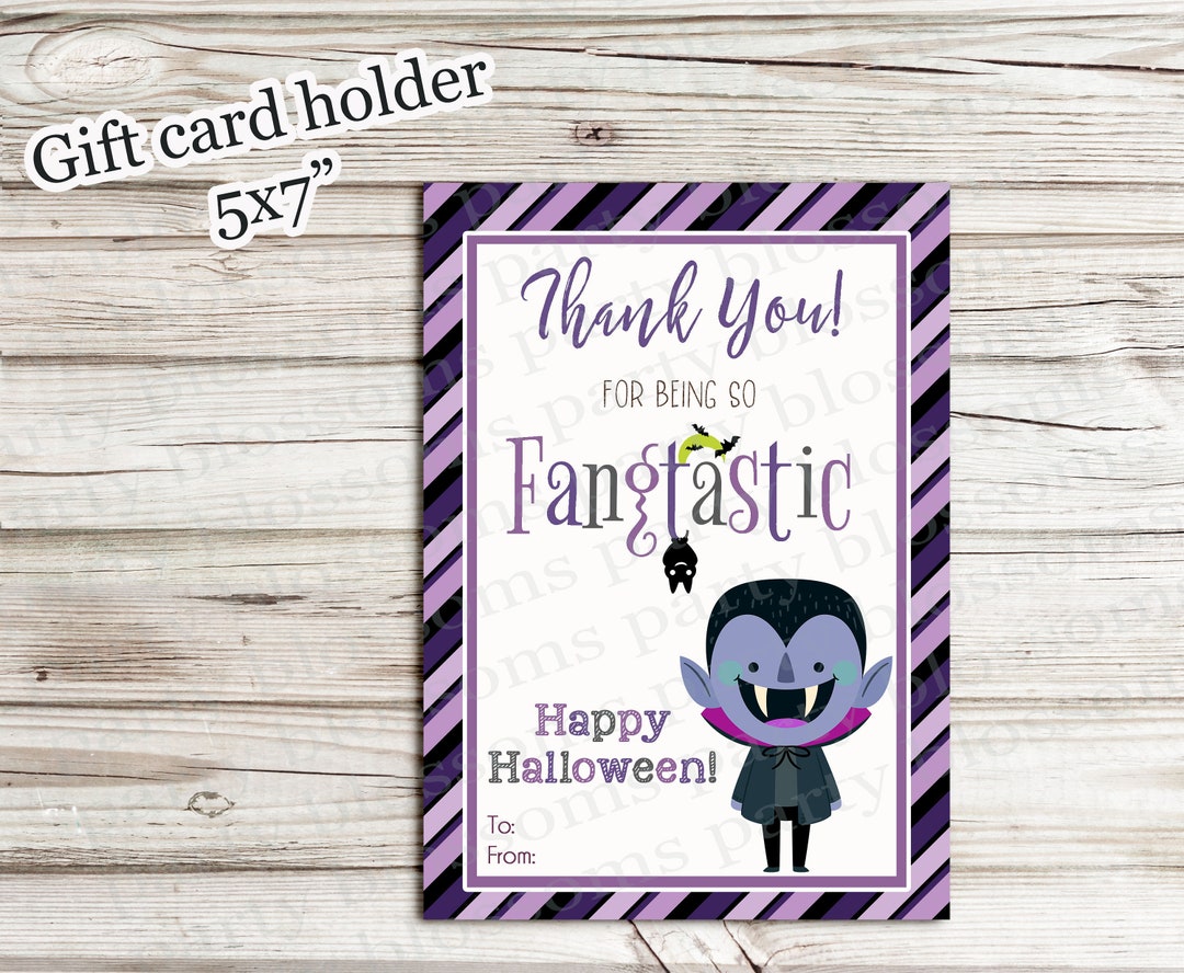 INSTANT DOWNLOAD Printable Halloween Thank for Being so Fangtastic ...