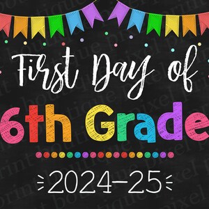 INSTANT DOWNLOAD First Day of 7th Grade Hello Goodbye Nailed It Goodbye ...
