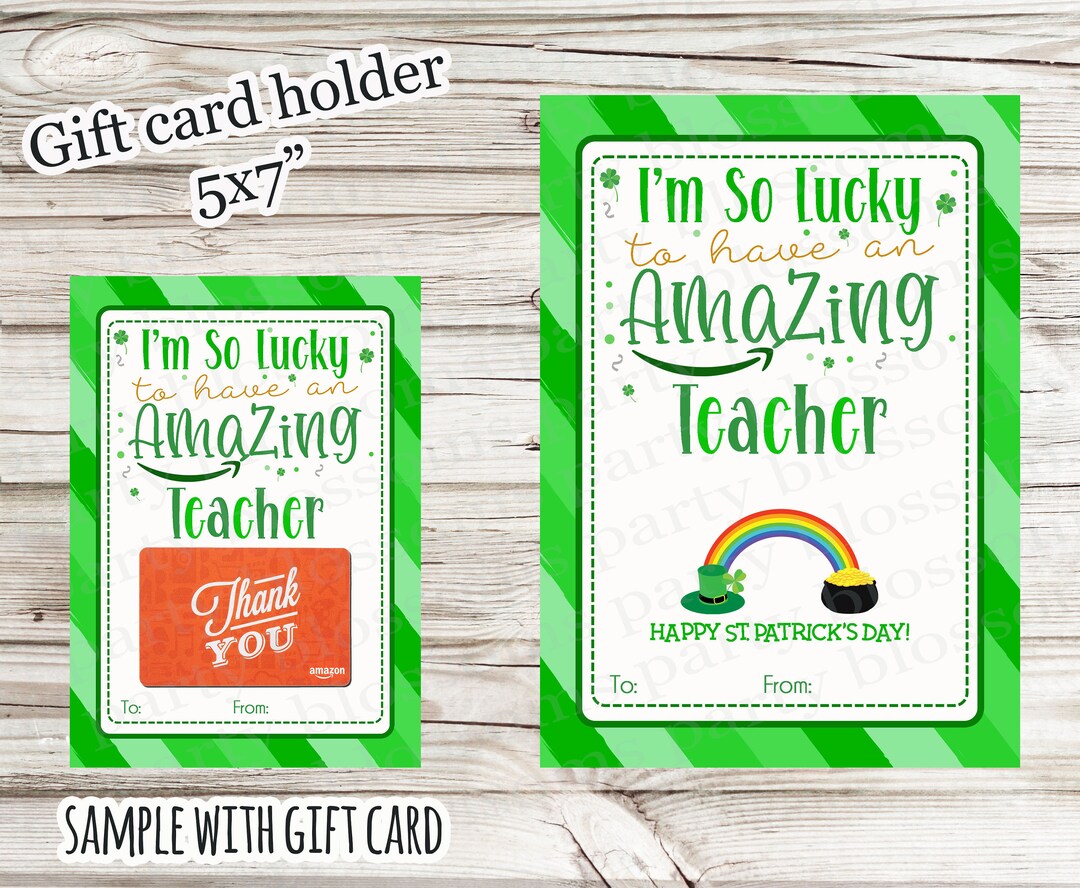 INSTANT DOWNLOAD: I'm so Lucky to Have an Amazing Teacher, Pot of Gold ...