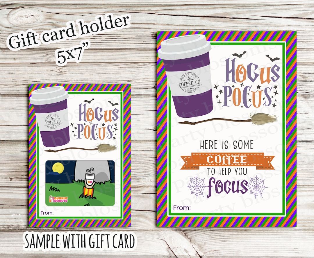 INSTANT DOWNLOAD Printable Halloween Hocus Pocus Here's Some Coffee to ...