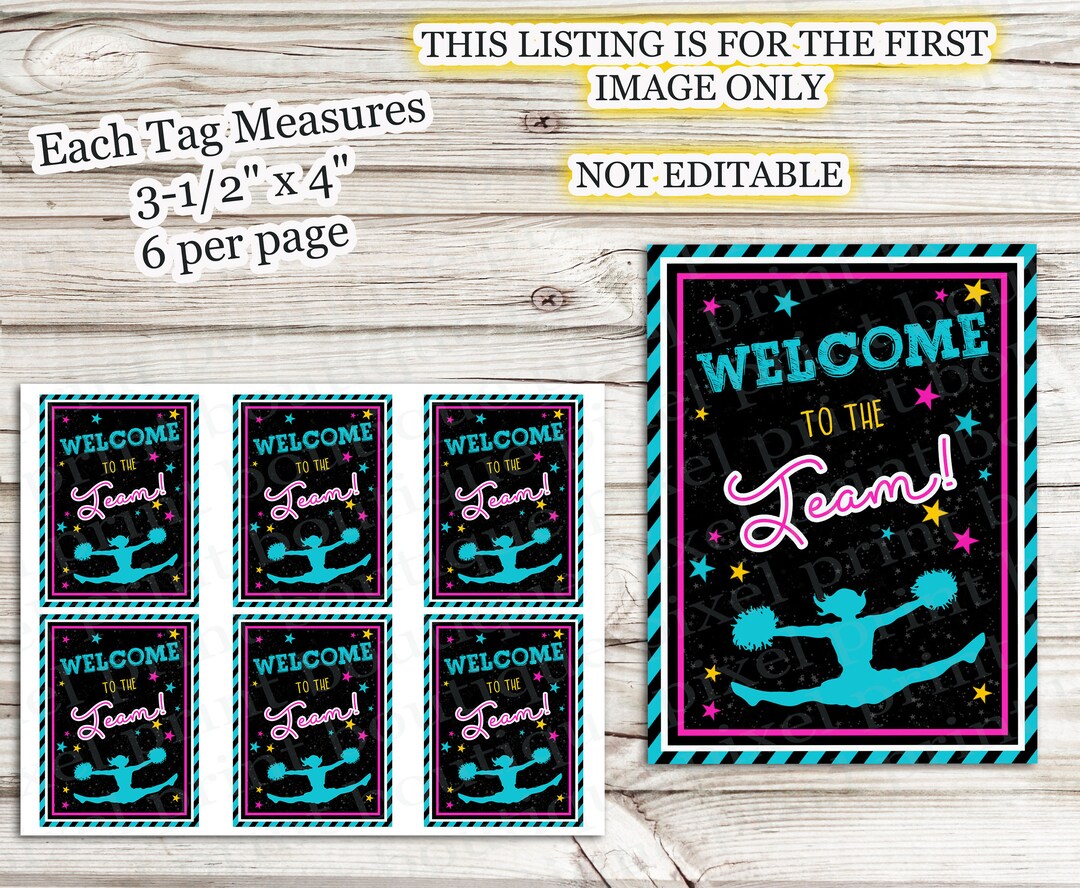 INSTANT DOWNLOAD: Welcome to the Team Cheer Dance Squad Sports Good ...