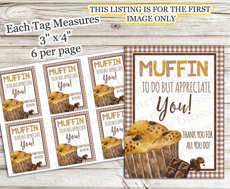 INSTANT DOWNLOAD There's Muffin Better Than A Great Employee Thank You ...