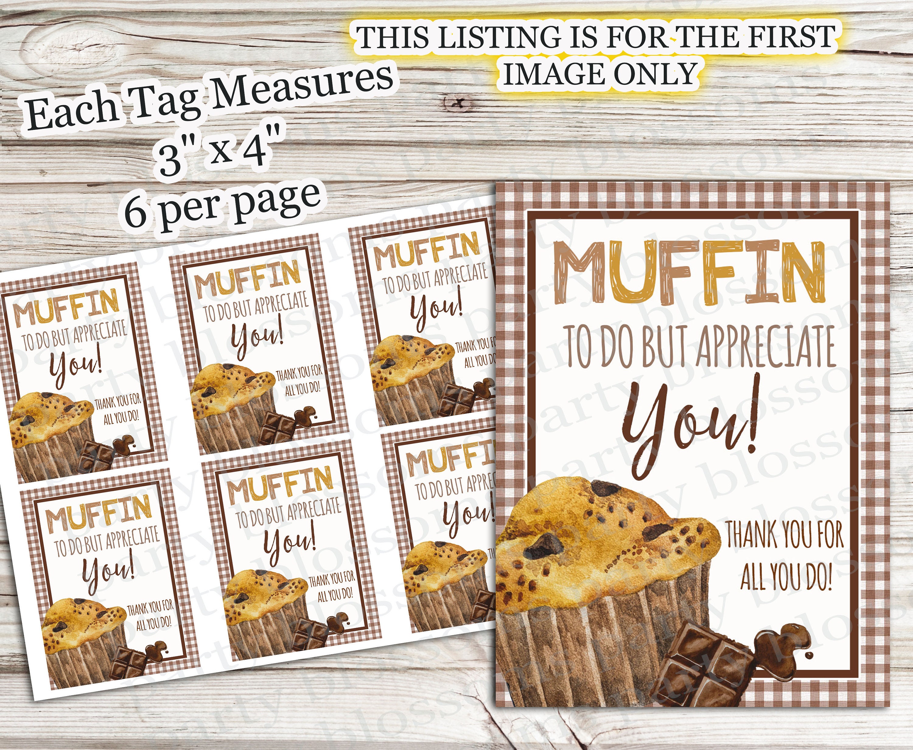 INSTANT DOWNLOAD We Would Be Muffin Without You Thank You for All You ...