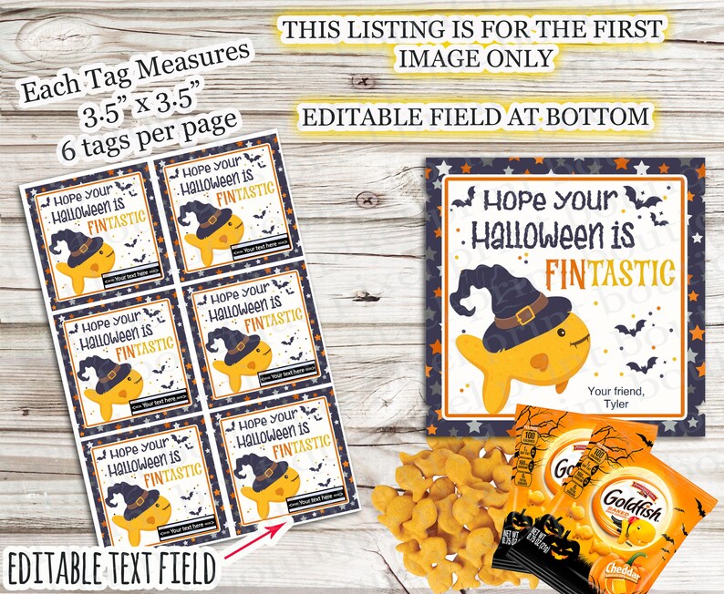 EDITABLE INSTANT DOWNLOAD Printable Hope Your Halloween is Fin-tastic ...