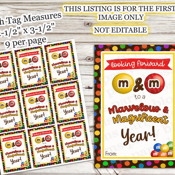 M & M Teacher Appreciation - Etsy