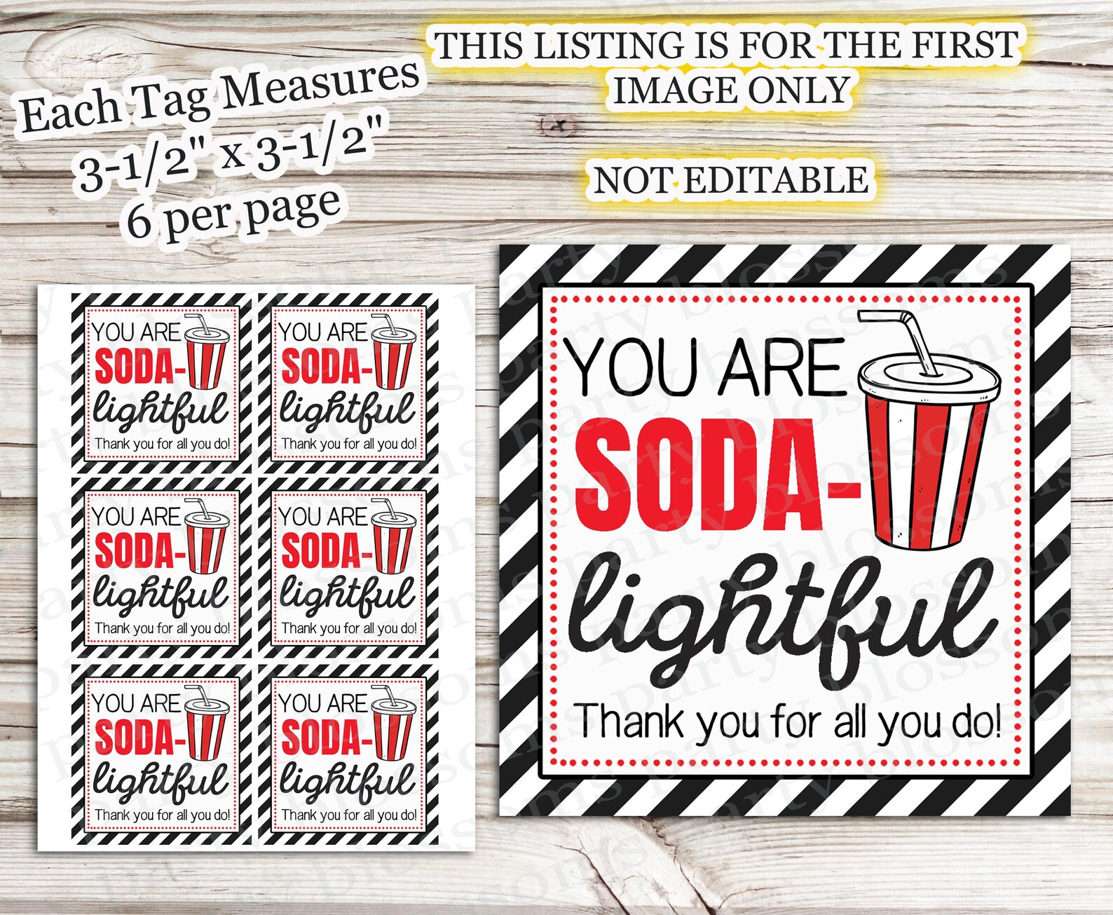 INSTANT DOWNLOAD I Soda Think You Are Amazing Thank You for All You Do ...