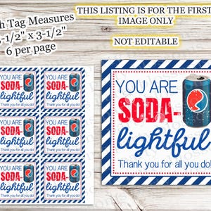 INSTANT DOWNLOAD I Soda Think You Are Amazing Thank You for All You Do ...