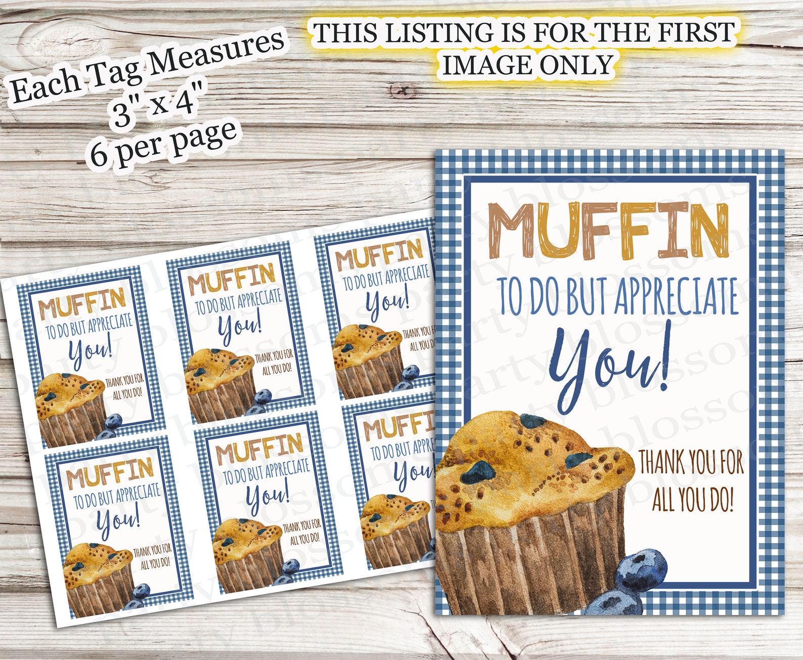 INSTANT DOWNLOAD We Would Be Muffin Without You Thank You for All You ...