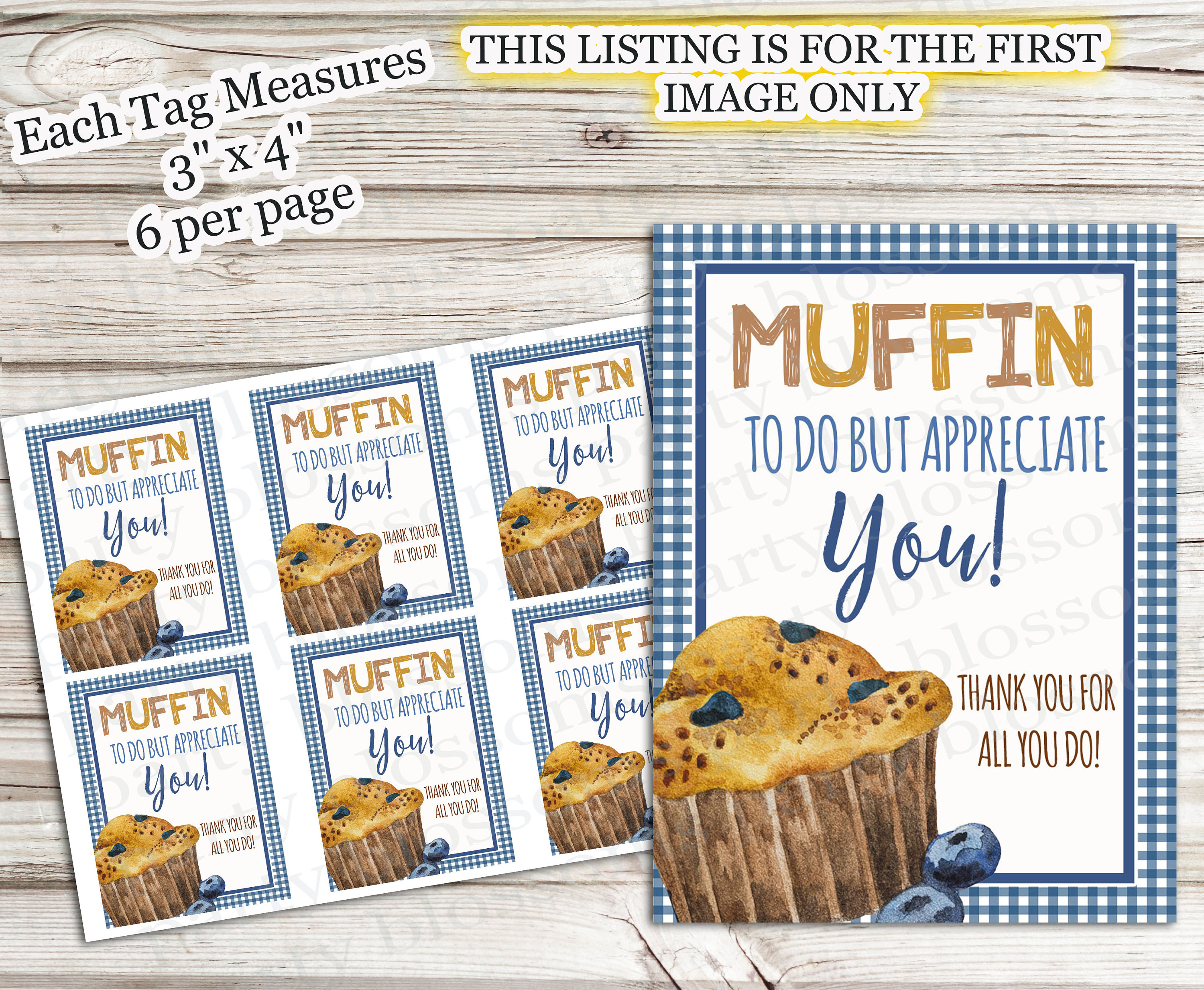 INSTANT DOWNLOAD We Would Be Muffin Without You Thank You for All You ...