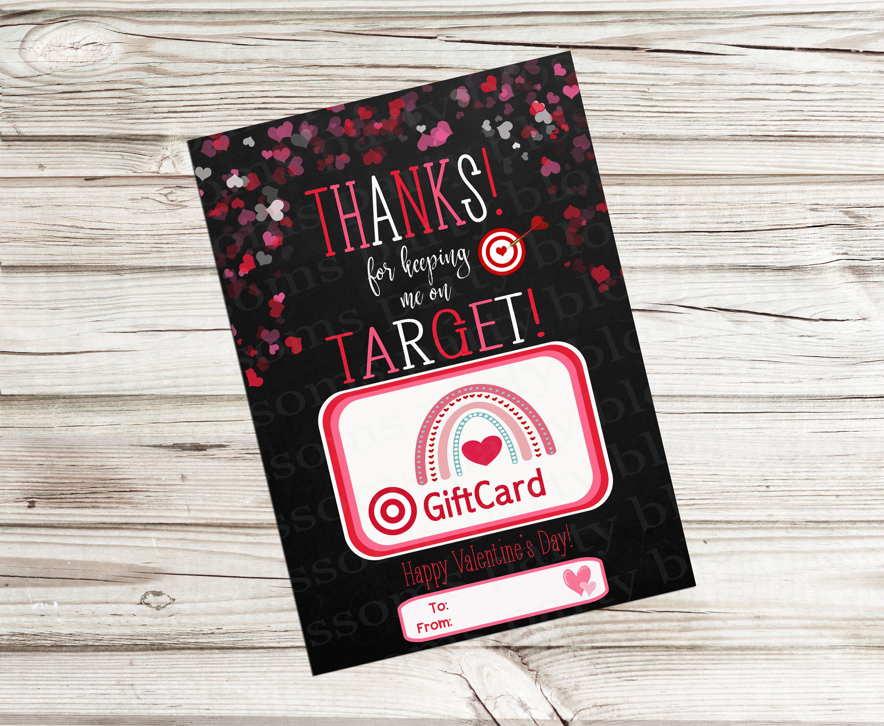 INSTANT DOWNLOAD Thanks for Keeping Me on Target Gift Card Holder ...
