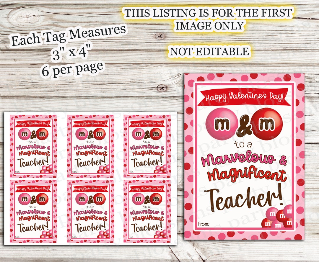 INSTANT DOWNLOAD Printable Happy Valentines Day to a Marvelous ...