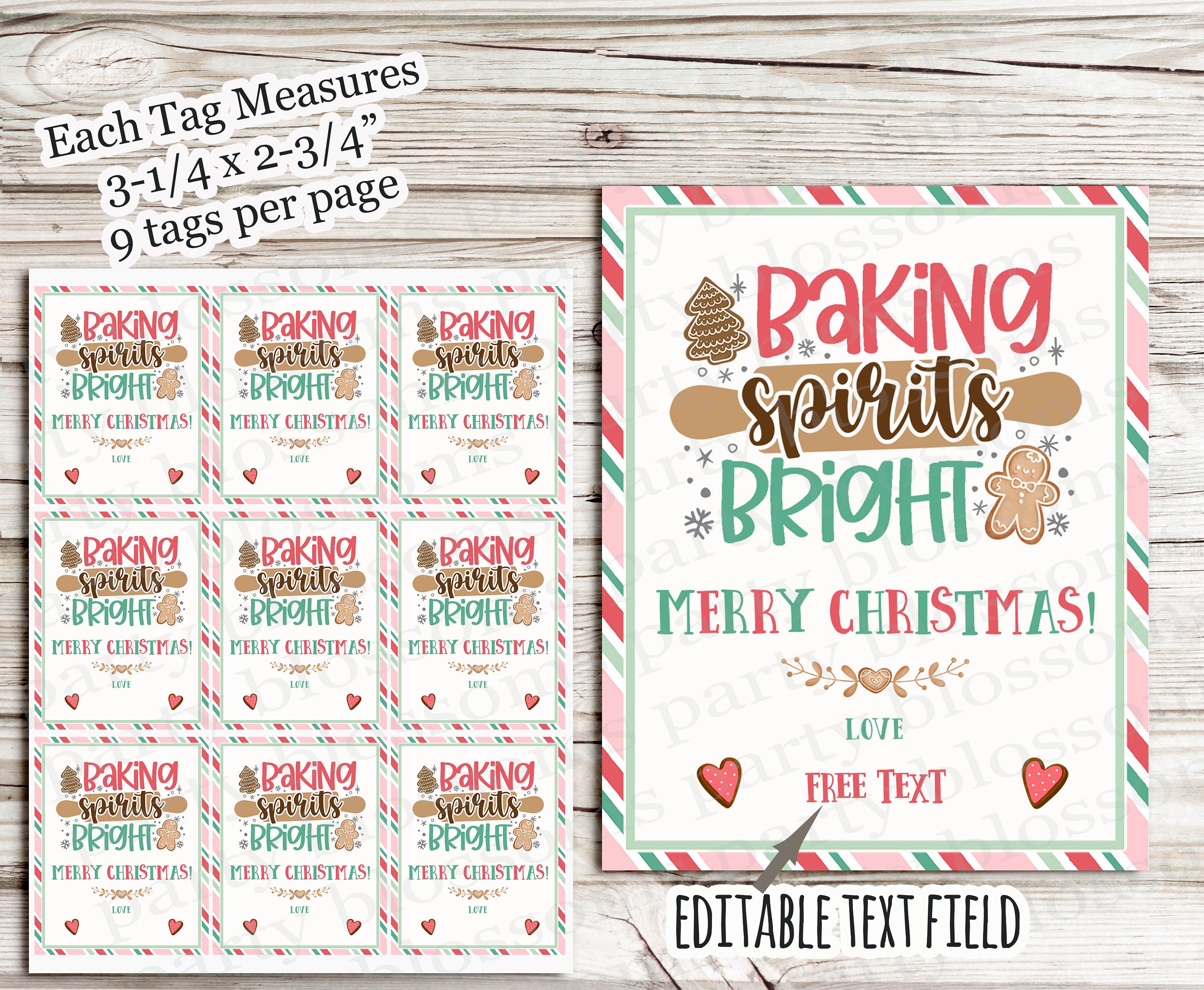 INSTANT DOWNLOAD Not Editable A Little Christmas Treat That is Merry ...