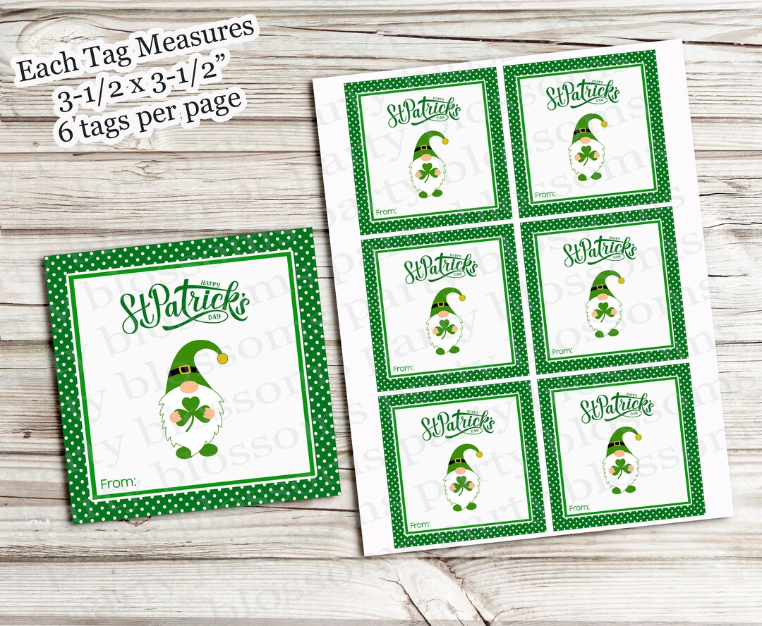 INSTANT DOWNLOAD Kids Gnome Happy St. Patrick's Day, so Lucky to Have A ...