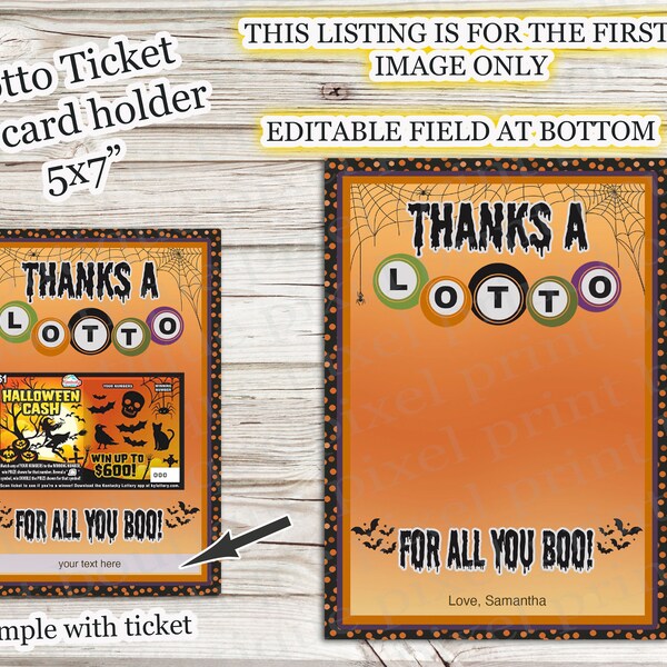 INSTANT DOWNLOAD Editable Printable Halloween Gift Card Holder Frankly ...