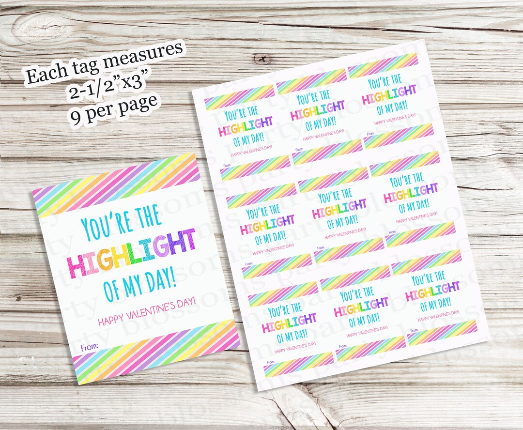 INSTANT DOWNLOAD Printable You're the Highlight of My Day, Pencil, Pen ...
