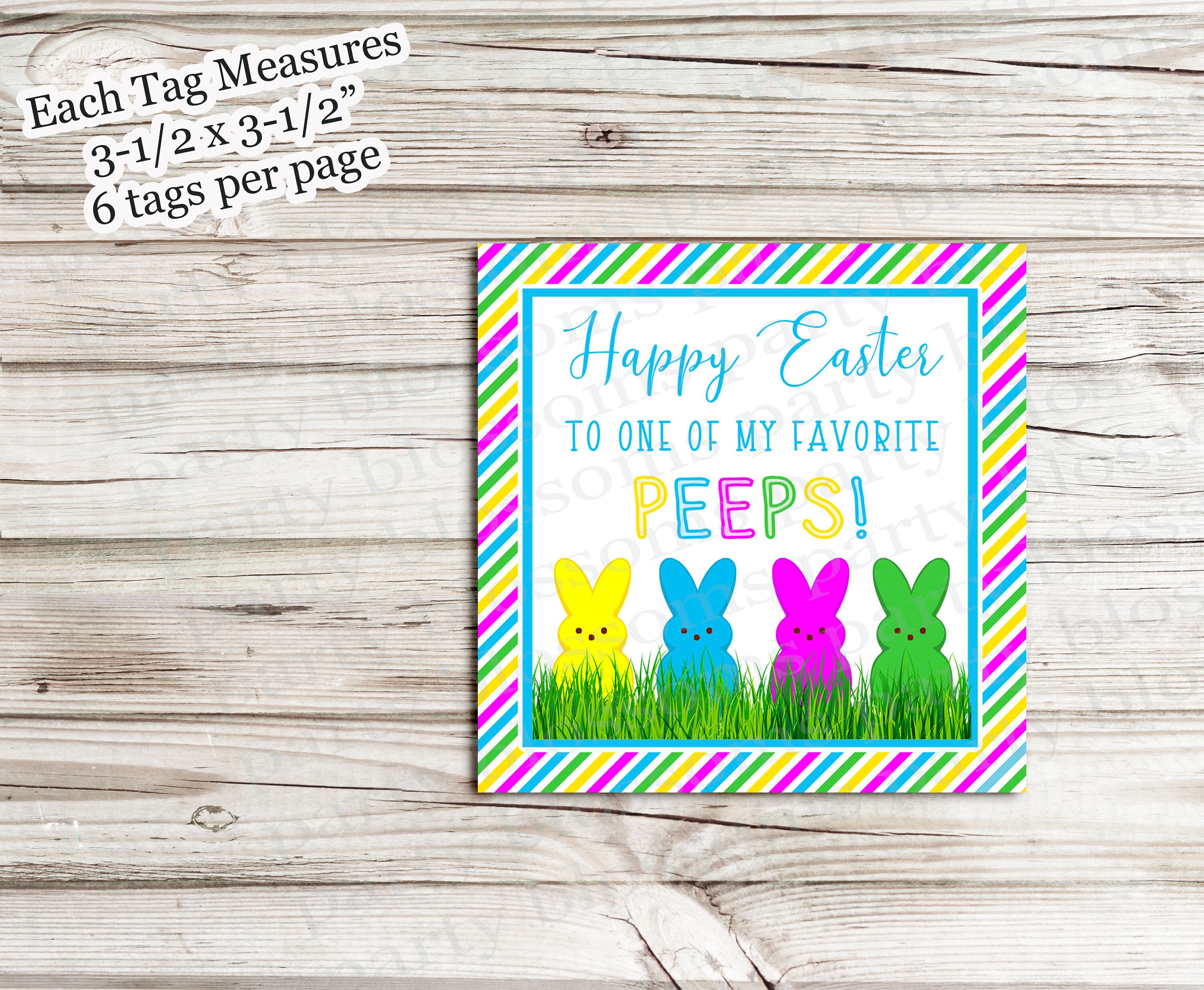 INSTANT DOWNLOAD Bunny Tails Treat Topper Happy Easter, Little Chick ...
