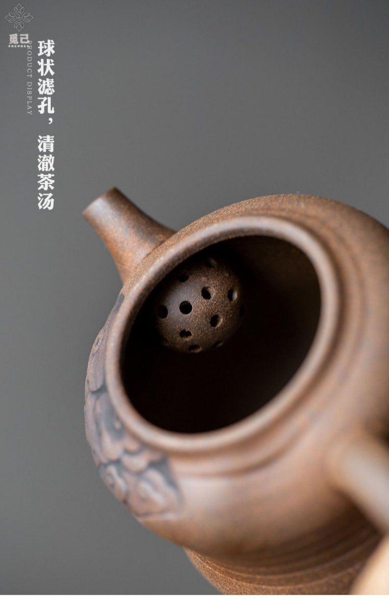 170ml Chinese Fujian Dehua Tea Pot Handmade Xiangyun Pottery Teapot ...