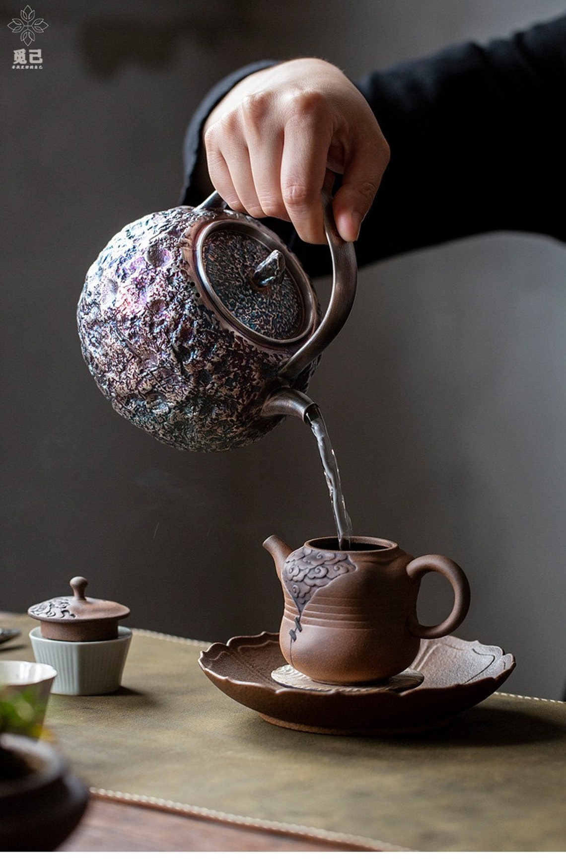 170ml Chinese Fujian Dehua Tea Pot Handmade Xiangyun Pottery Teapot ...