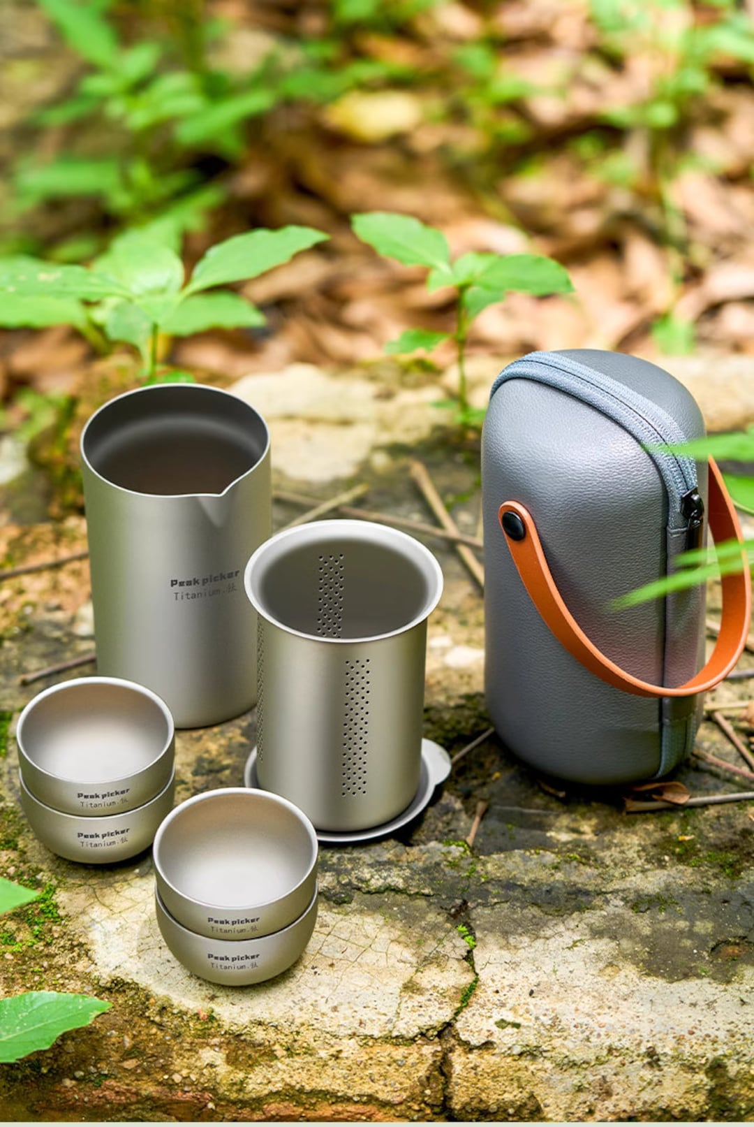 5pcs Titanium Teapot Kettle Fair Mug Tea Cup for Puer Tea Pot Portable ...