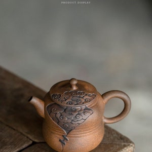 170ml Chinese Fujian Dehua Tea Pot Handmade Xiangyun Pottery Teapot ...