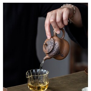 170ml Chinese Fujian Dehua Tea Pot Handmade Xiangyun Pottery Teapot ...