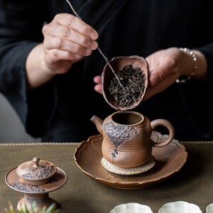 170ml Chinese Fujian Dehua Tea Pot Handmade Xiangyun Pottery Teapot ...