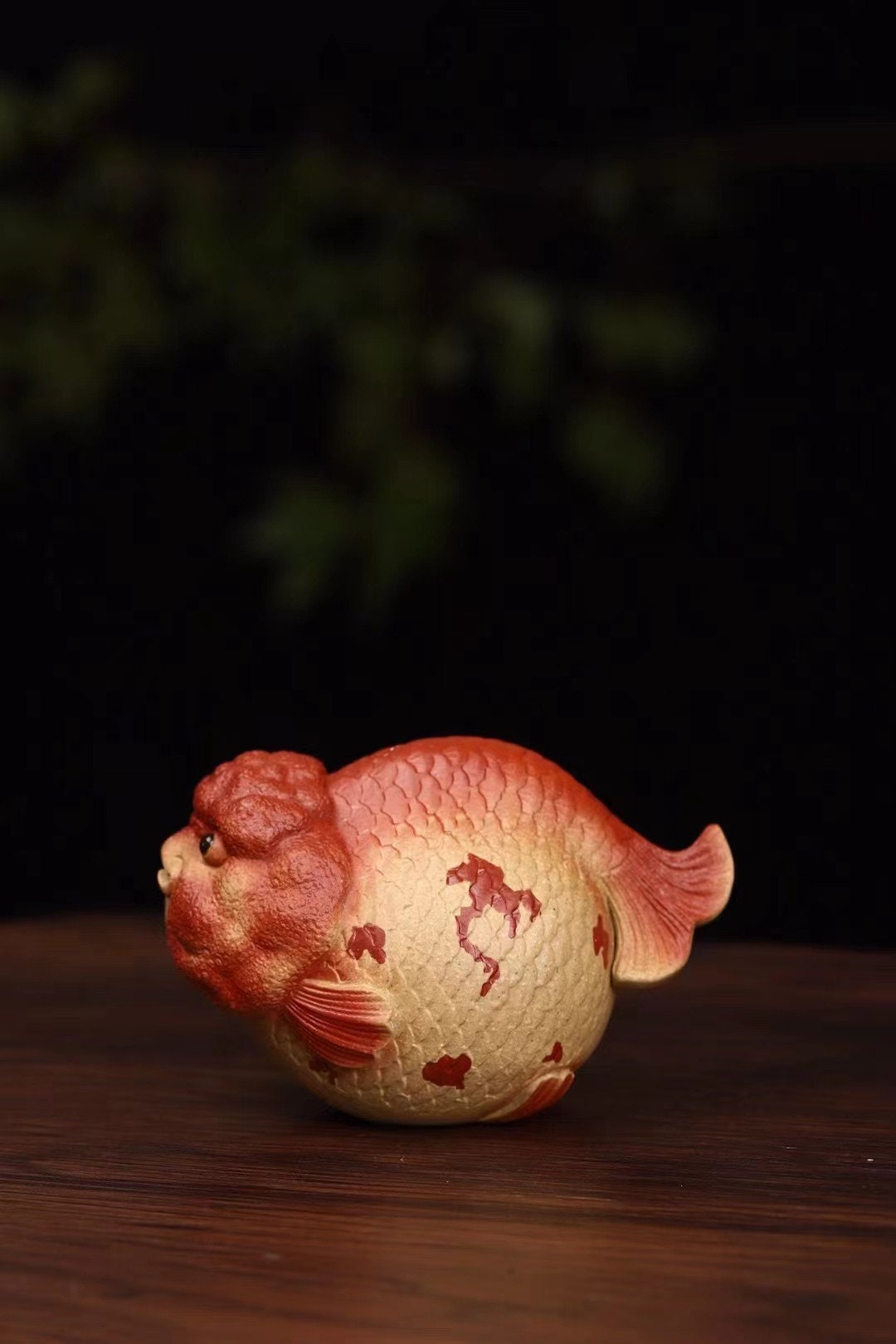 Chinese Yixing Duan Clay Goldfish Tea Pet Zisha Handmade Hong Yun Dang ...