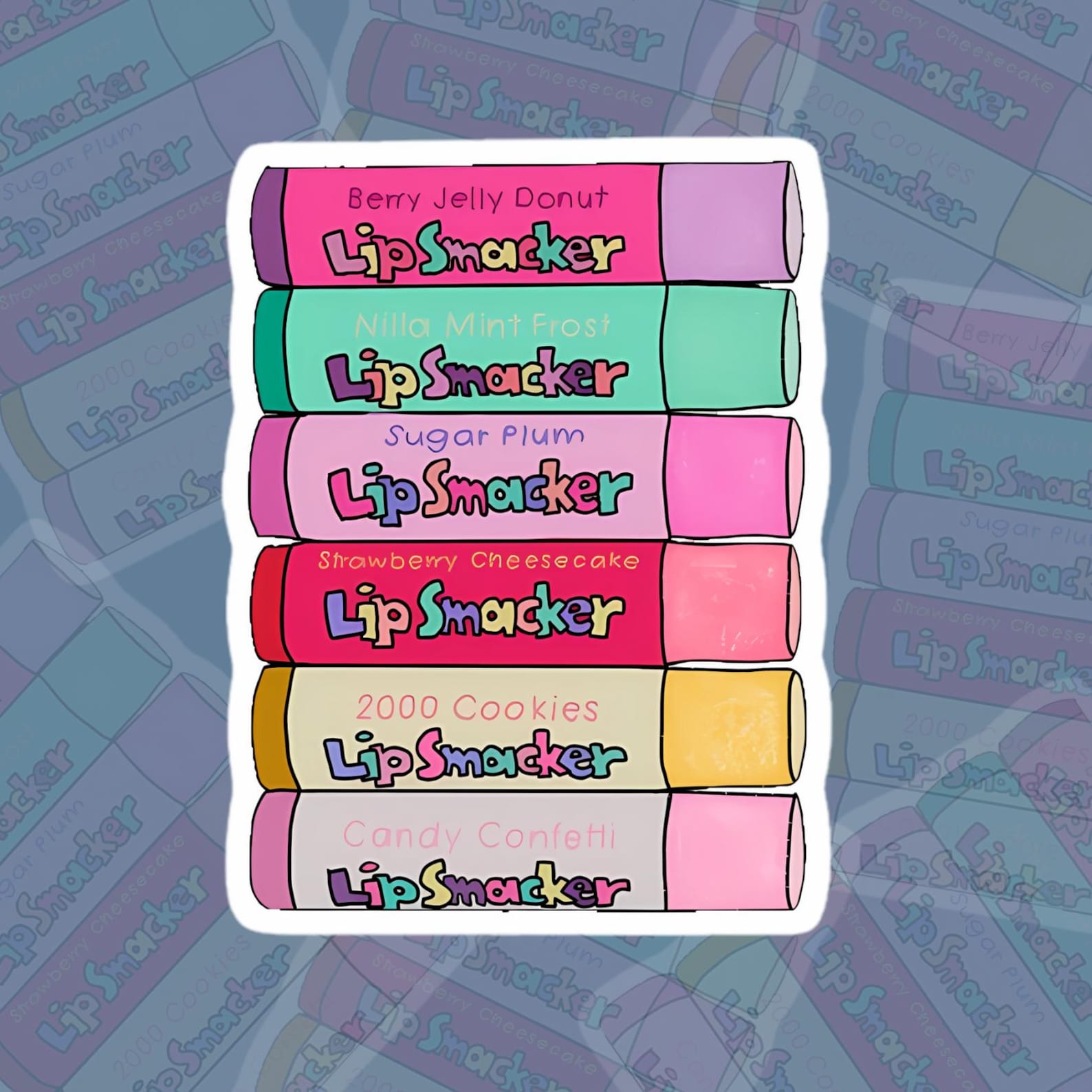 Lip Smacker INSPIRED Sticker | Holographic or Clear Overlay | 90’s Lip ...