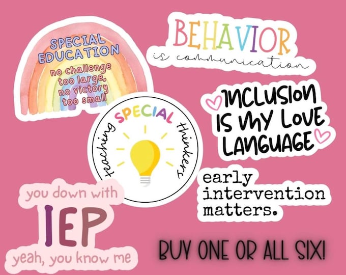 Supporting All Minds Sticker, Teacher Sticker, Teacher Gift, Clear ...