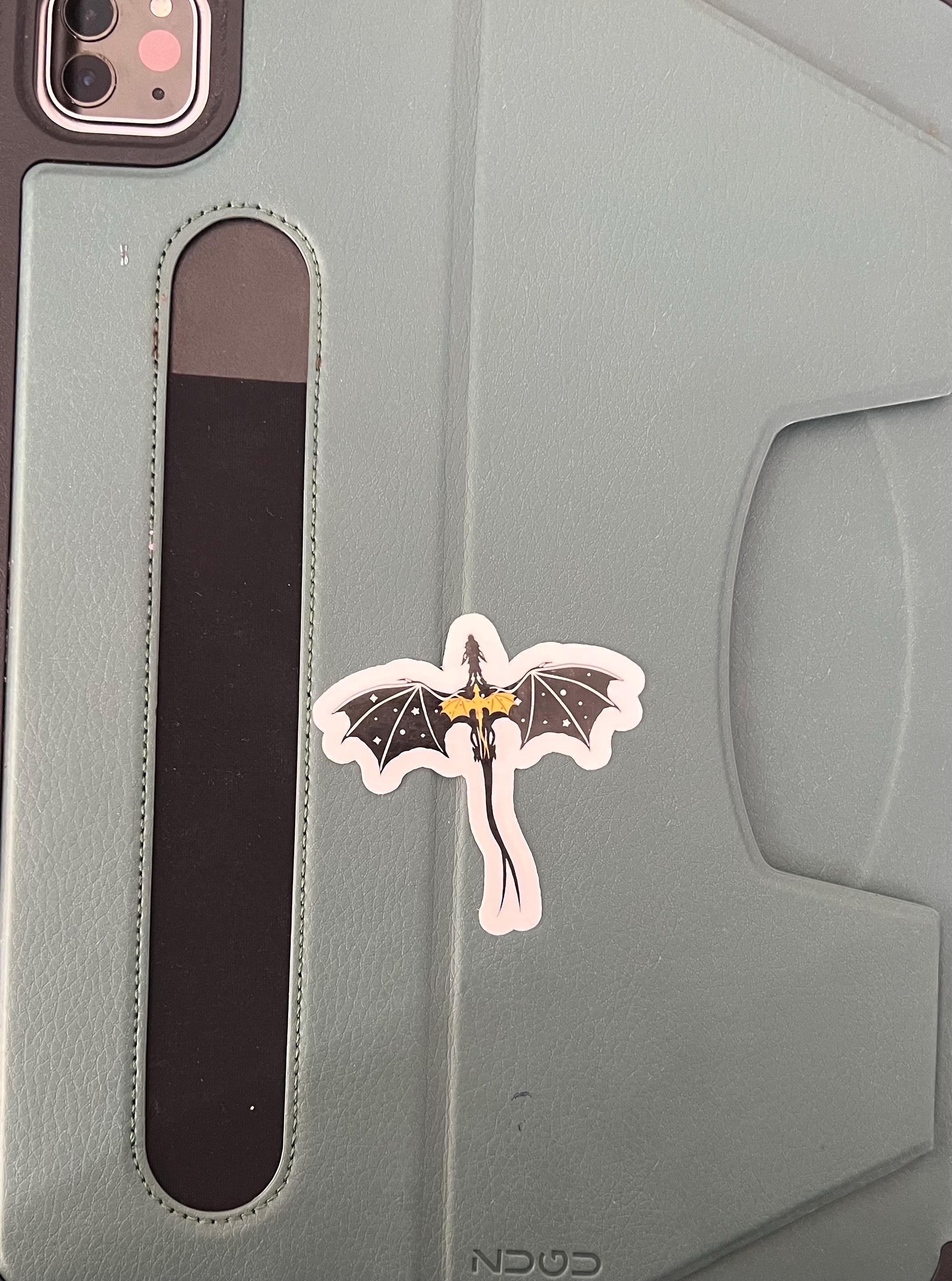Fourth Wing Onyx Dragon Sticker: Waterproof Kindle/laptop Decal - Etsy