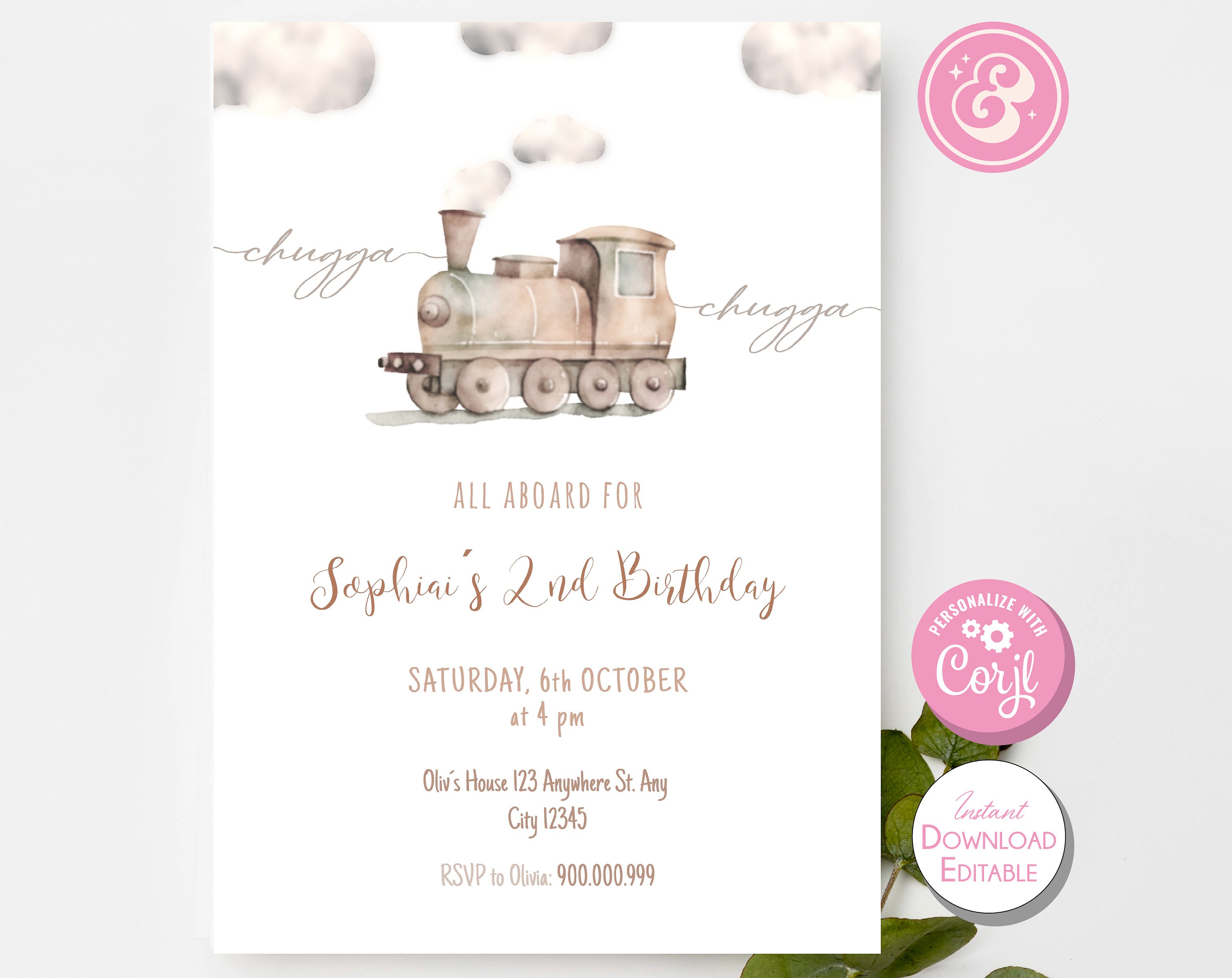 Birthday Invitation, Birthday Girl, Template, Instant Download Editable ...