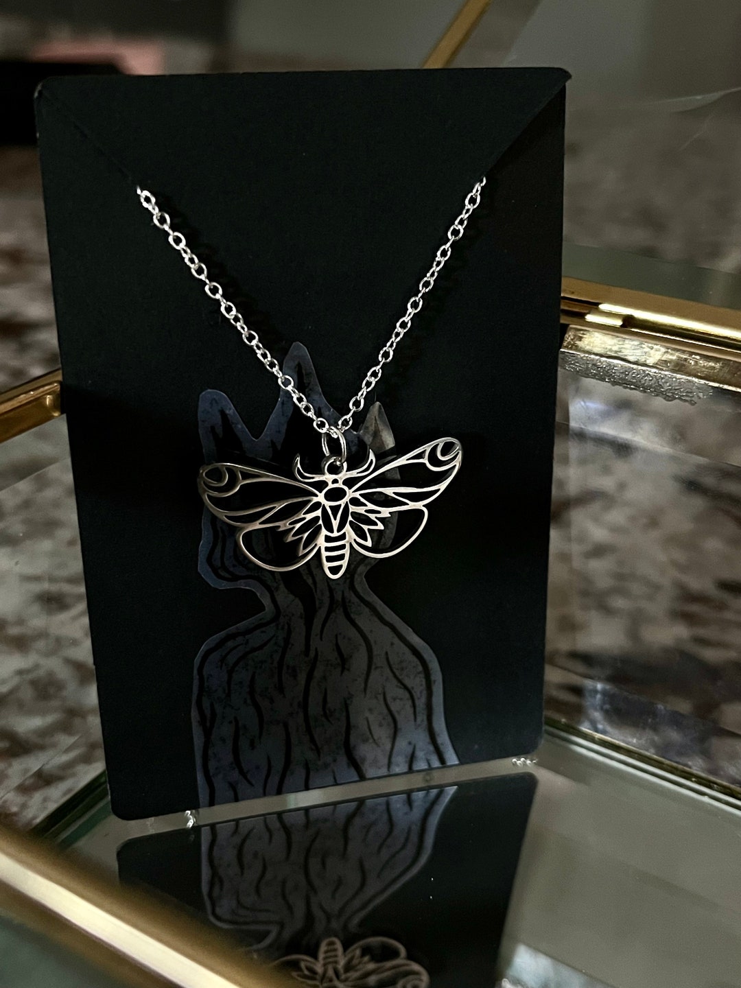 Witchy Jewelry Cute Necklaces Dainty Moth Necklace Enchanted ...