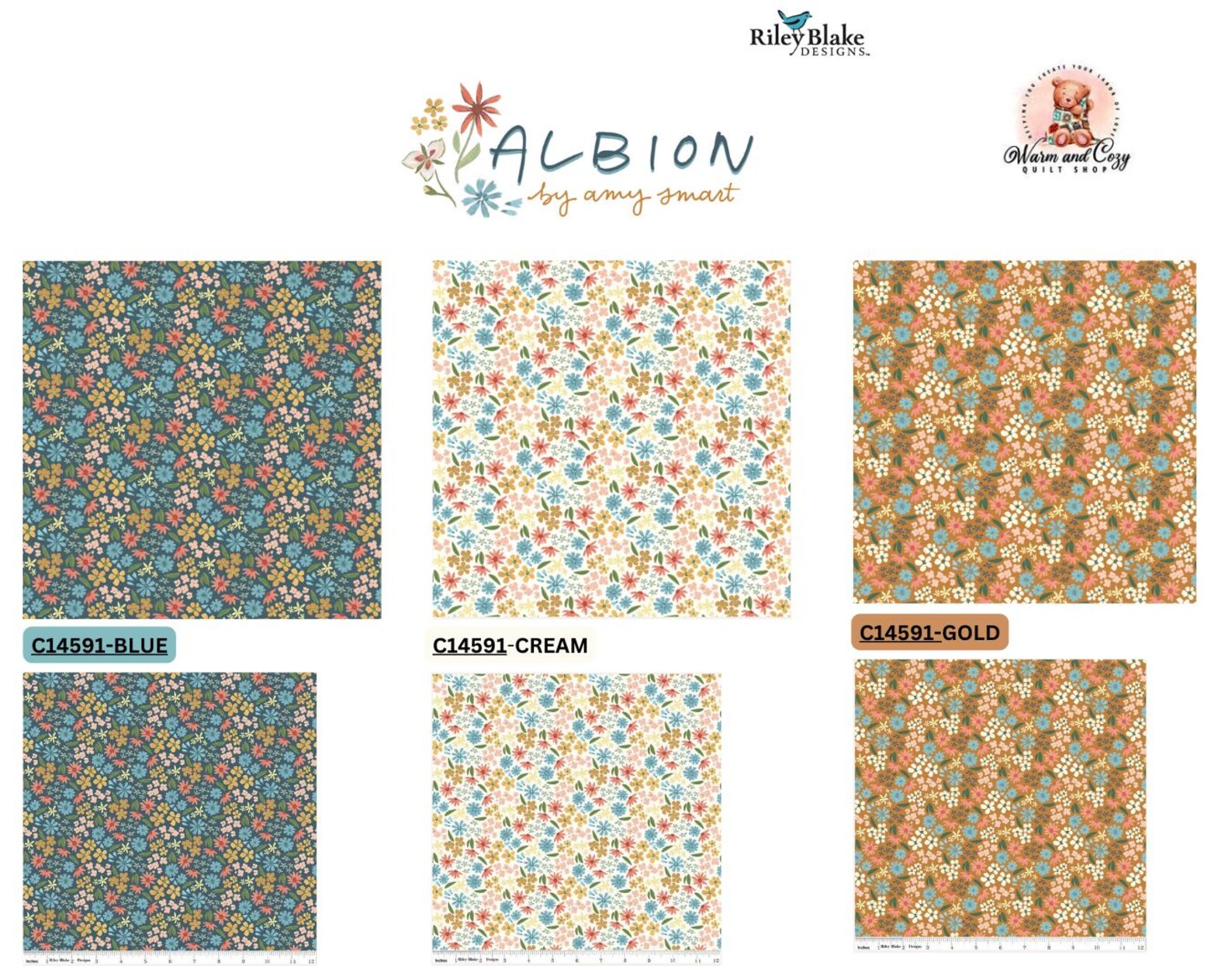 ALBION /floral Plaid /dream /amy Smart /riley Blake Designs/c14596 ...