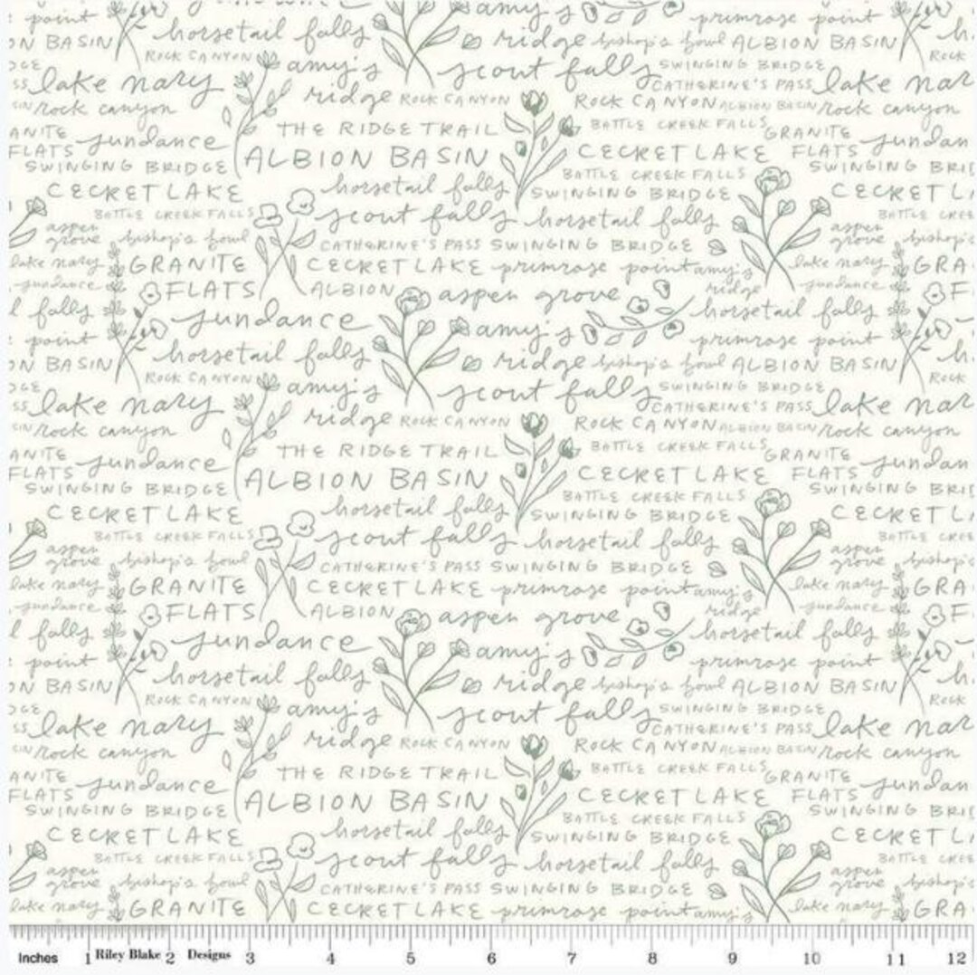 ALBION /text Cream /amy Smart /riley Blake Designs/c14595-cream /cut ...