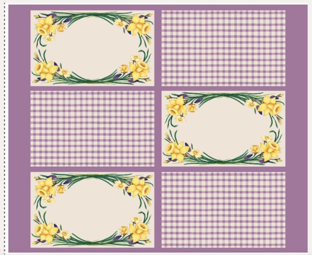 Monthly Placemats 2/ April Placemat Panel /hester and Cook /optional ...