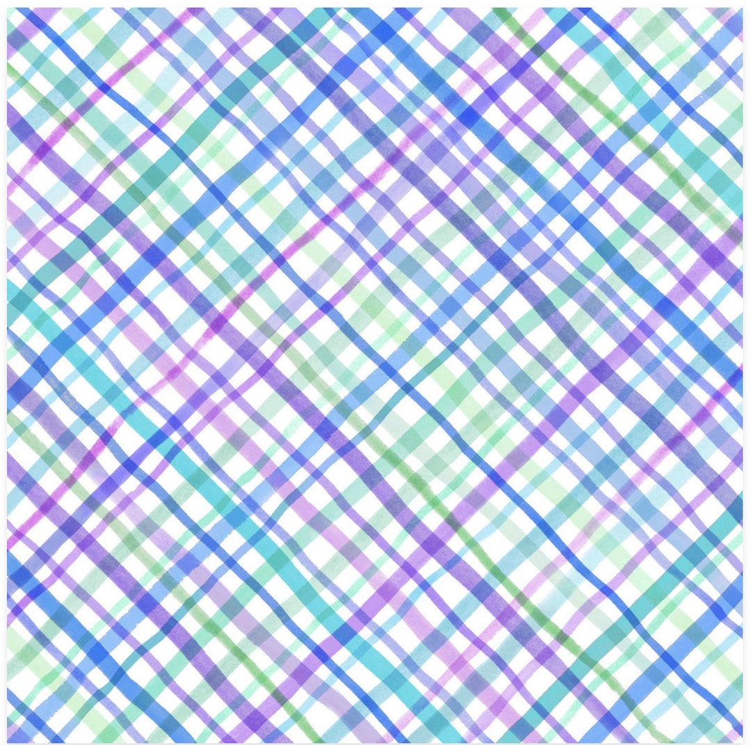 Bloom Bright /plaid Violet/multi /maywood Studio /BTY /BTHY /cut ...