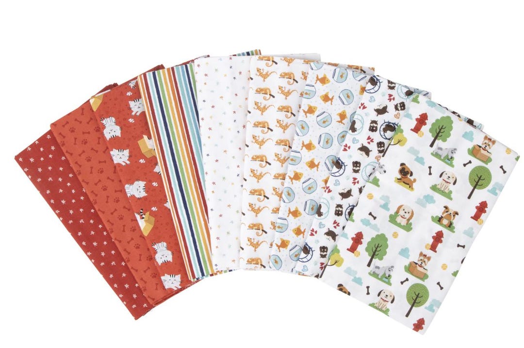 PETS /lori Whitlock /riley Blake Designs /1/2 Yard Bundle /9 Pieces - Etsy